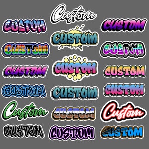 Graffiti Custom Name Decal, Die-cut Custom Name Sticker, Water ...