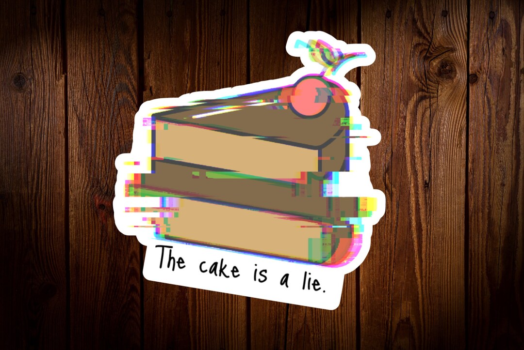 Cake Sticker, Portal Sticker, Aperture Laboratories Sticker, the Cake ...