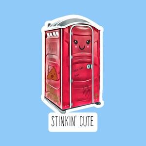 Cute Toilet Sticker, Porta Potty Sticker, Toilet Sticker, Portapotty ...