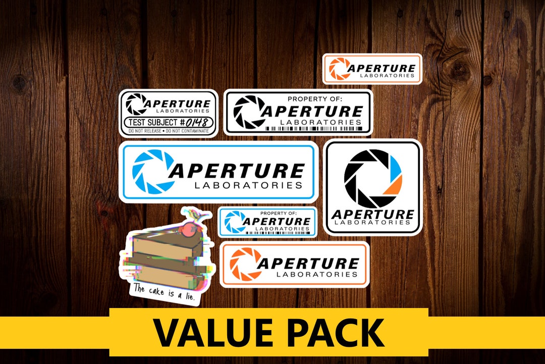 Aperture Laboratories Stickers Value Pack, Portal Sticker, Aperture ...
