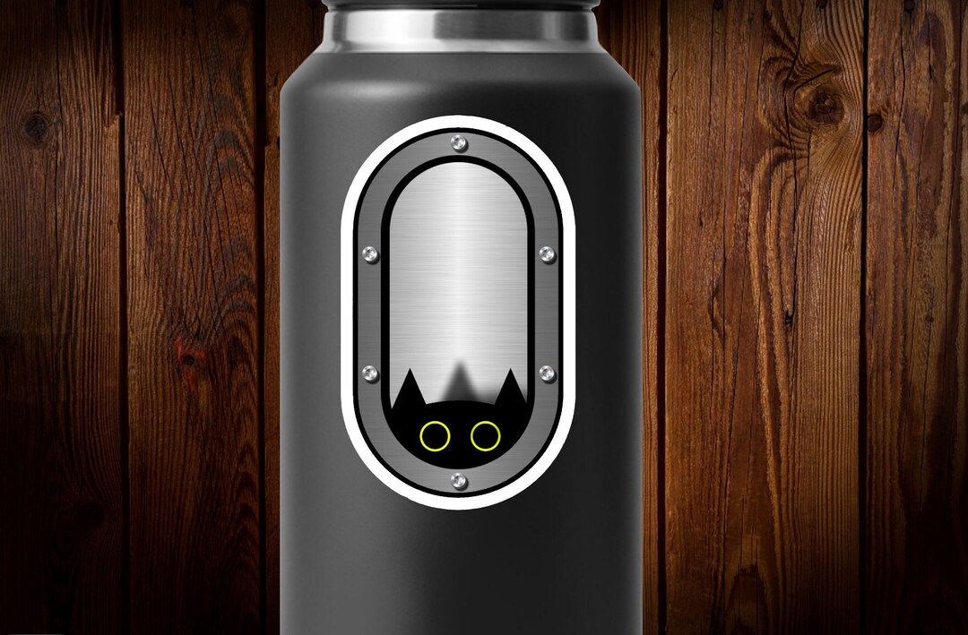 Cat Ears Sticker, Cat in a Bottle Sticker, Water Bottle Window, Vinyl ...