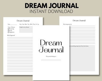 Printable Kids Dream Journal Pages, Full Color - Etsy
