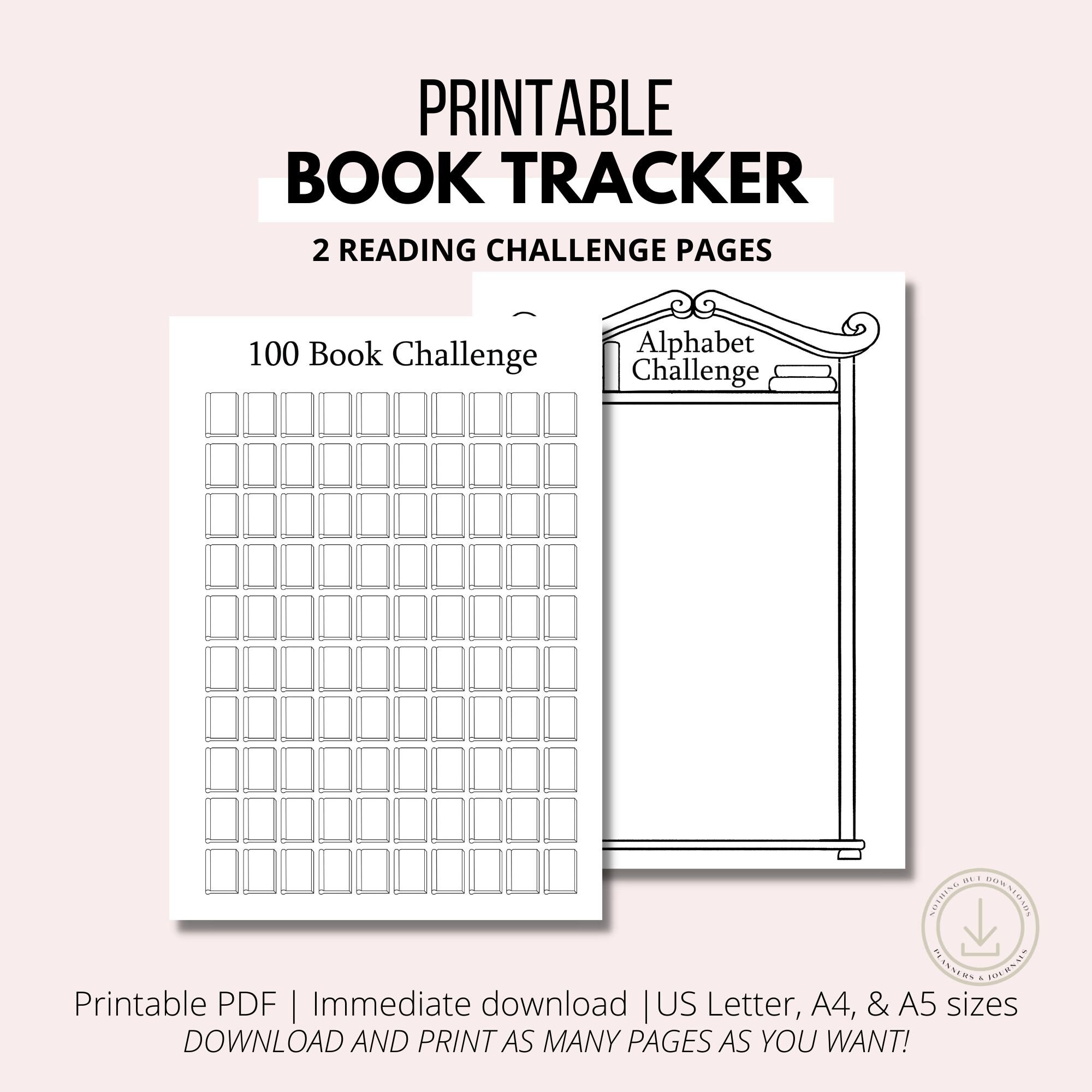 Book Tracker Printable Bundle Printable Planner Insert - Etsy Australia