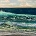 Cloudy Skies Over Blue Ocean, an Original Soft Pastel Painting by C.L ...