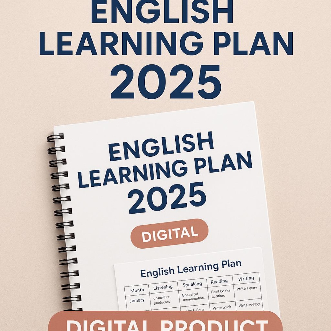 English Learning Plan 2025 - Etsy