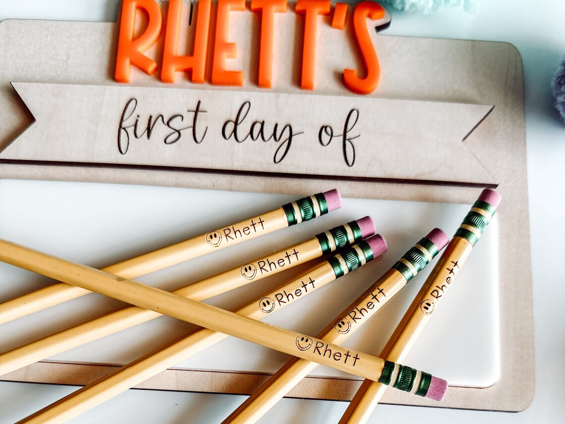 PERSONALIZED PENCILS, Back to School, Labeled Pencils, Custom Engraved ...