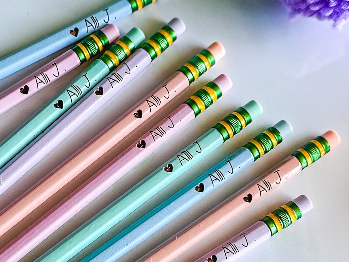 PERSONALIZED PENCILS, Back to School, Labeled Pencils, Custom Engraved ...