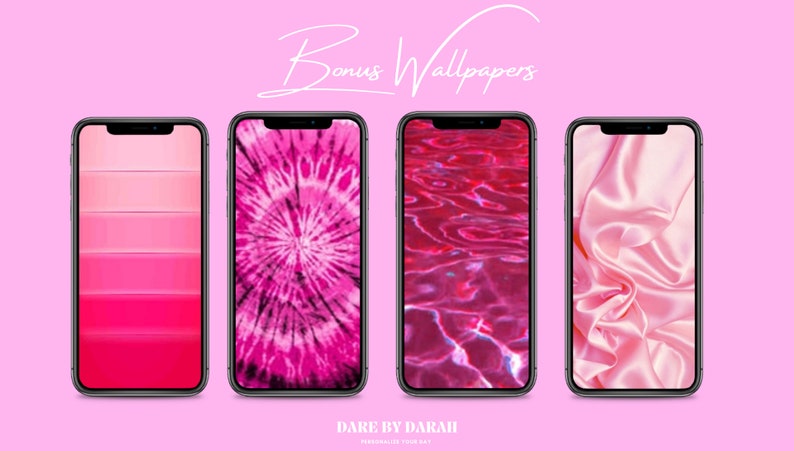 Pink Mix Theme Icon Set Pack - Etsy