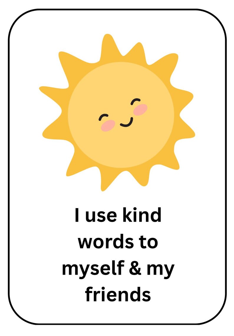 Printable Positive Affirmation Cards for Children | Instant Download ...