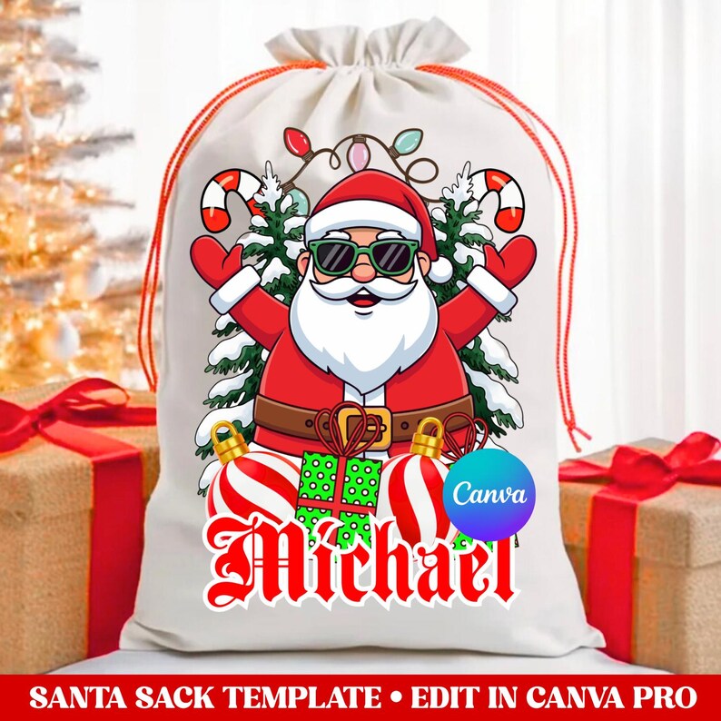 6 Editable Christmas Templates Bundle | Santa Shirt & Mug Designs ...