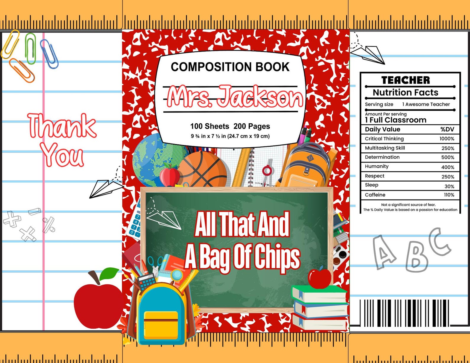 Teacher Appreciation Party Favor Template Bundle, Editable Teacher Gift ...