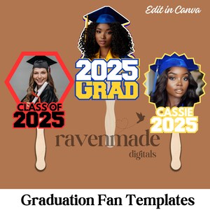 Senior Fan Template | DIY Big Head | Graduation Paddle | Editable ...