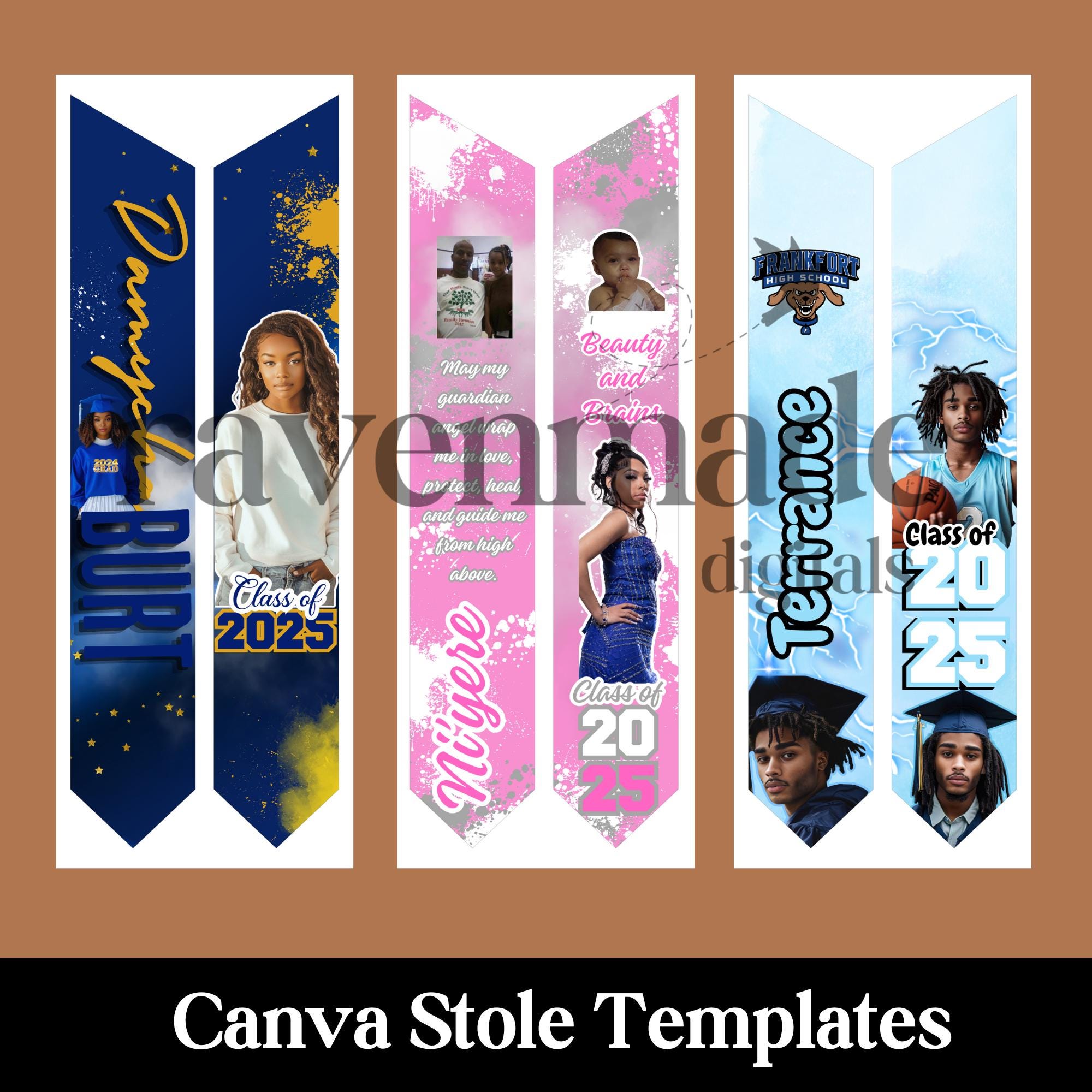 Graduation Stole Design Template: Editable Class of 2026 UPDATED (canva ...