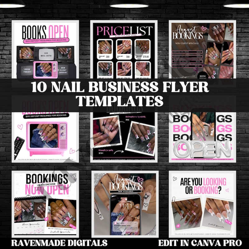 Nail Template Marketing - Etsy