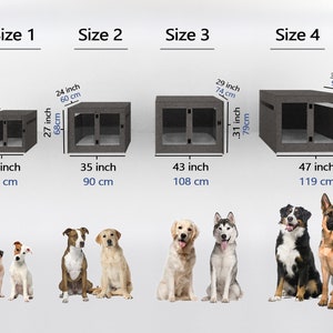 COCY Dark Grey, Dog Crate, Modern Dog House, Dog Kennel, Wood Dog House ...