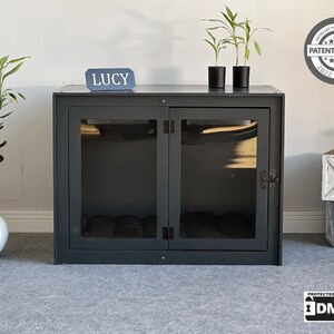 COCY Dark Grey, Dog Crate, Modern Dog House, Dog Kennel, Wood Dog House ...
