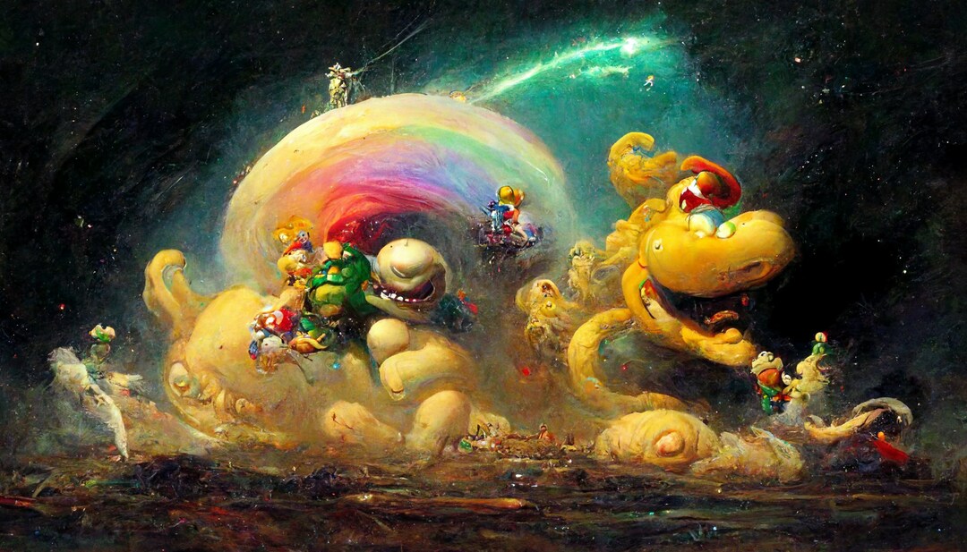 Mario Bros Surreal Intricate Trippy Stoner Scenery Abstract Stunning ...