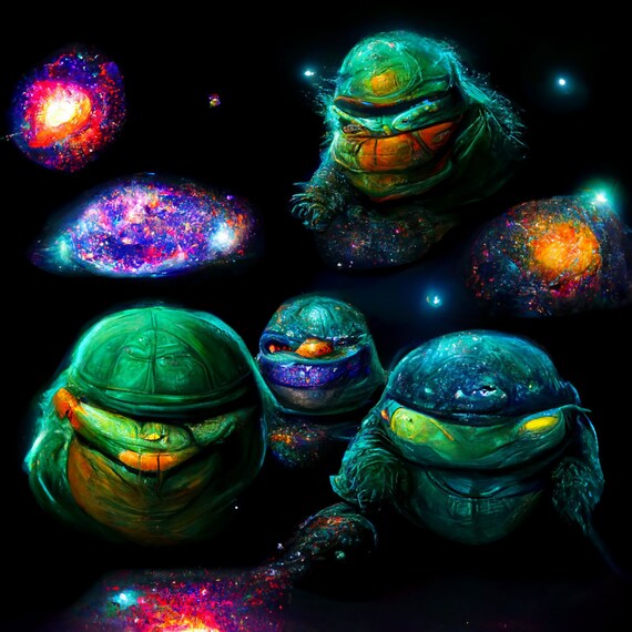 TMNT Teenage Mutant Ninja Aliens Surreal - Etsy