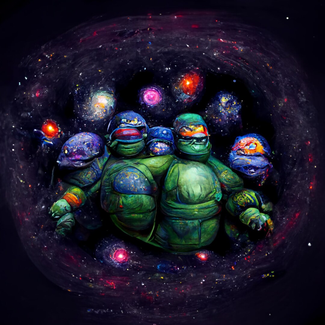 TMNT Teenage Mutant Ninja Aliens Surreal - Etsy