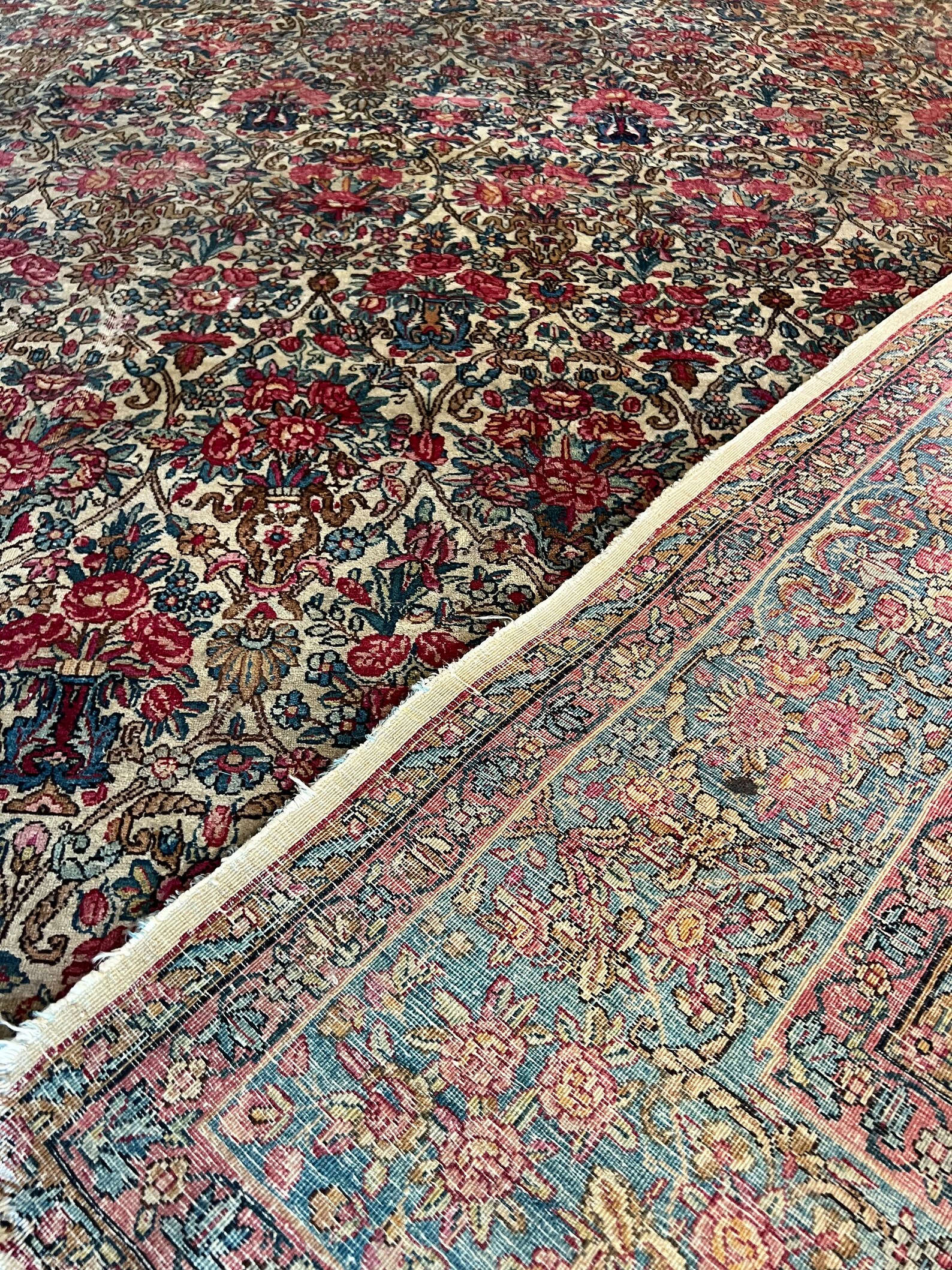 Beautiful Antique Rug Over 100 Years Old 10 X7.8 Feet %100 Wool ...