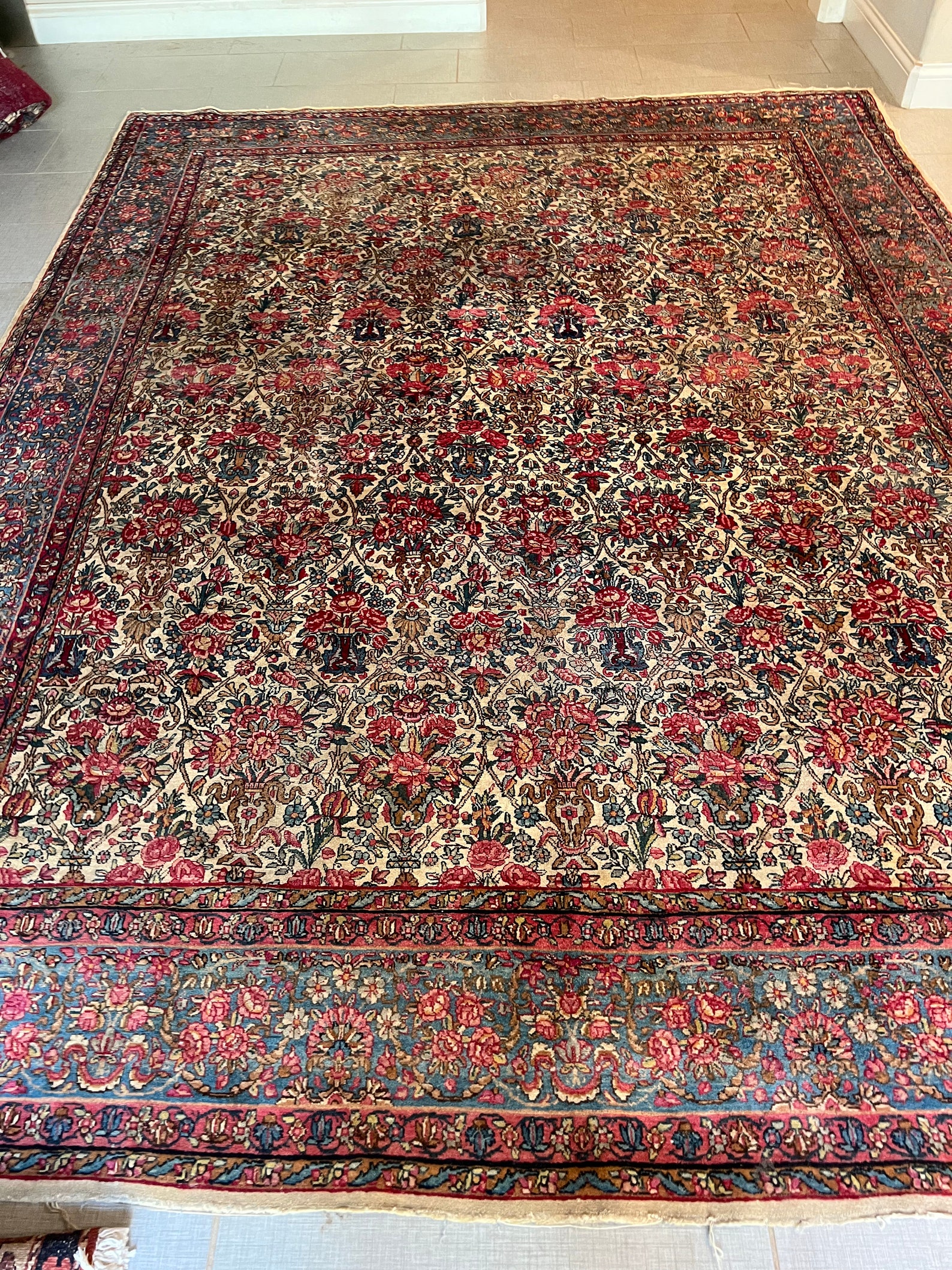 Beautiful Antique Rug Over 100 Years Old 10 X7.8 Feet %100 Wool ...