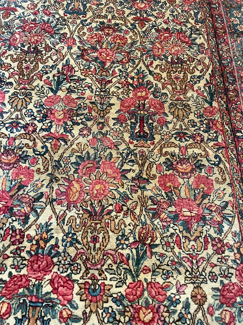 Beautiful Antique Rug Over 100 Years Old 10 X7.8 Feet %100 Wool ...