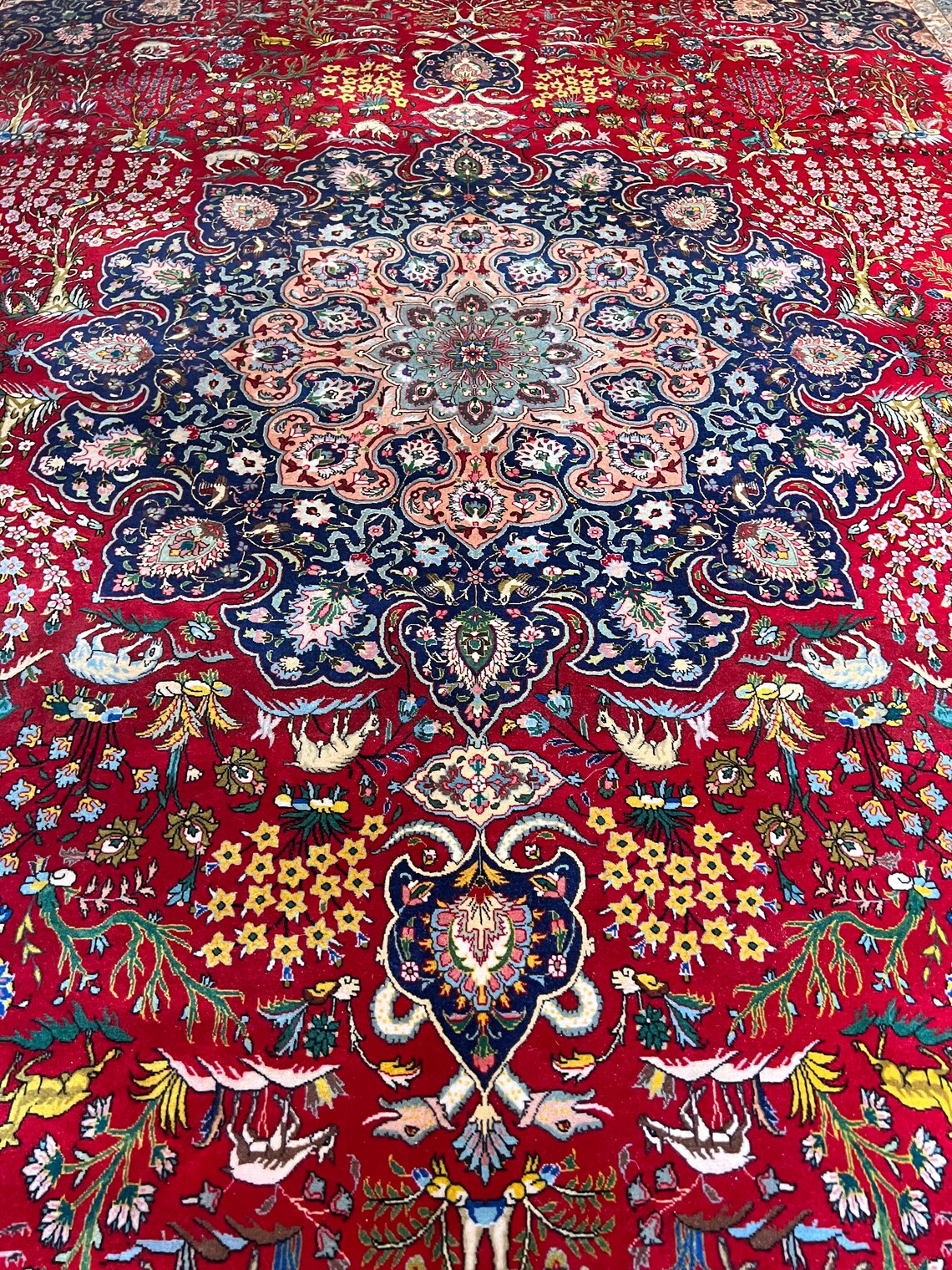 Beautiful Hand Made Rug Wool and Silk 14x9.5 - Etsy