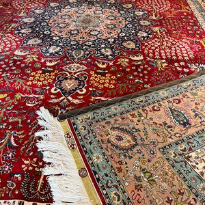 Beautiful Hand Made Rug Wool and Silk 14x9.5 - Etsy