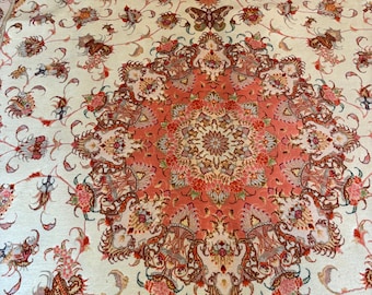 Beautiful Hand Made Rug Wool and Silk 14x9.5 - Etsy