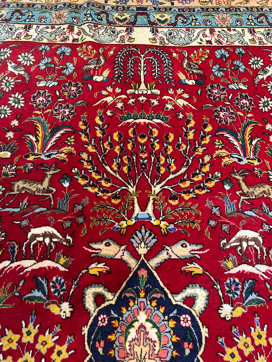 Beautiful Hand Made Rug Wool and Silk 14x9.5 - Etsy