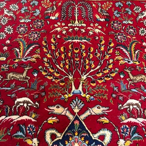 Beautiful Hand Made Rug Wool and Silk 14x9.5 - Etsy