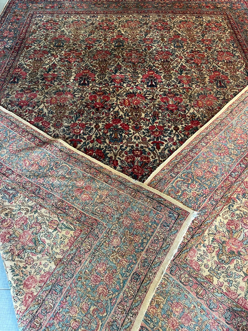 Beautiful Antique Rug Over 100 Years Old 10 X7.8 Feet %100 Wool ...