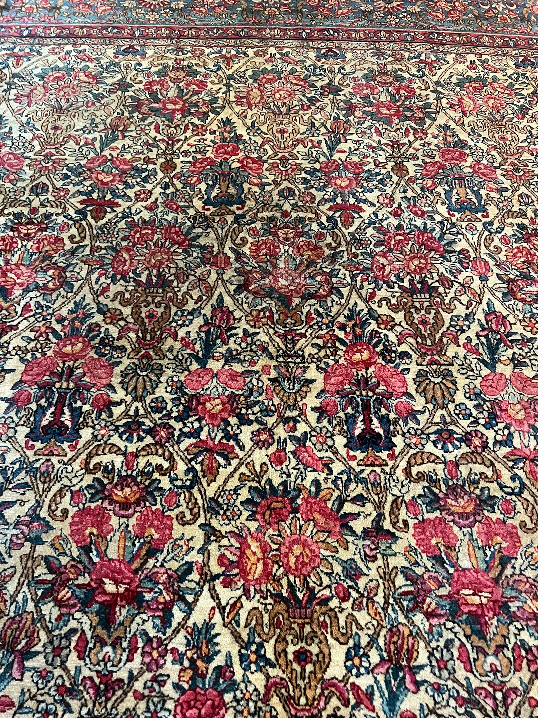 Beautiful Antique Rug Over 100 Years Old 10 X7.8 Feet %100 Wool ...