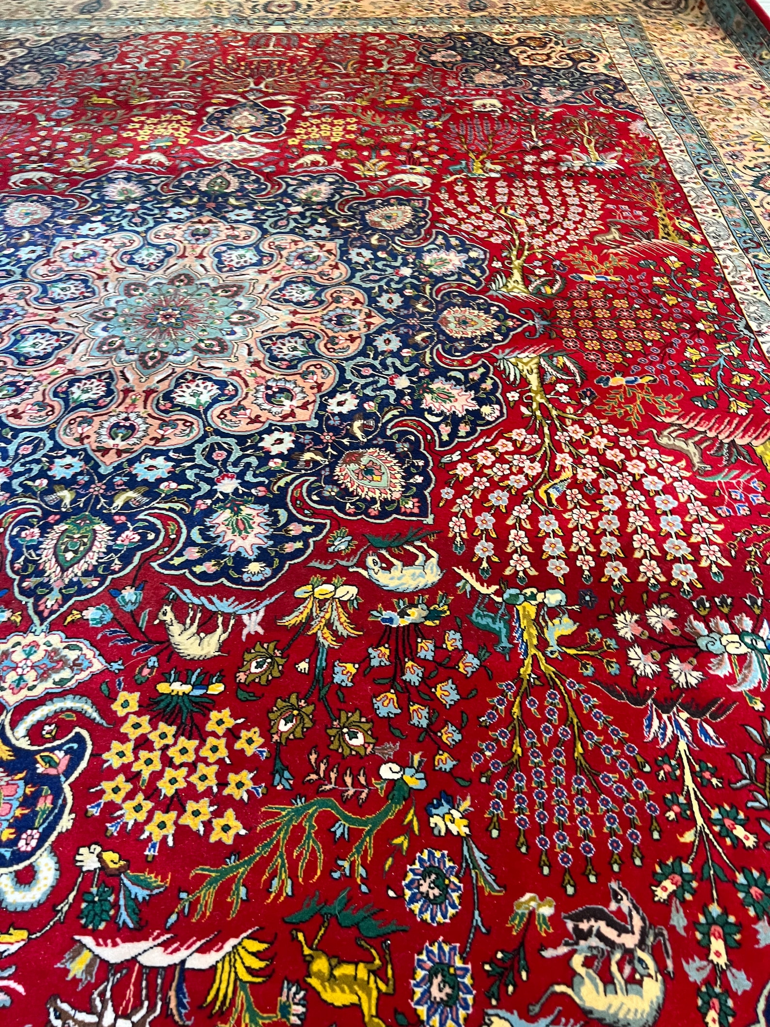 Beautiful Hand Made Rug Wool and Silk 14x9.5 - Etsy