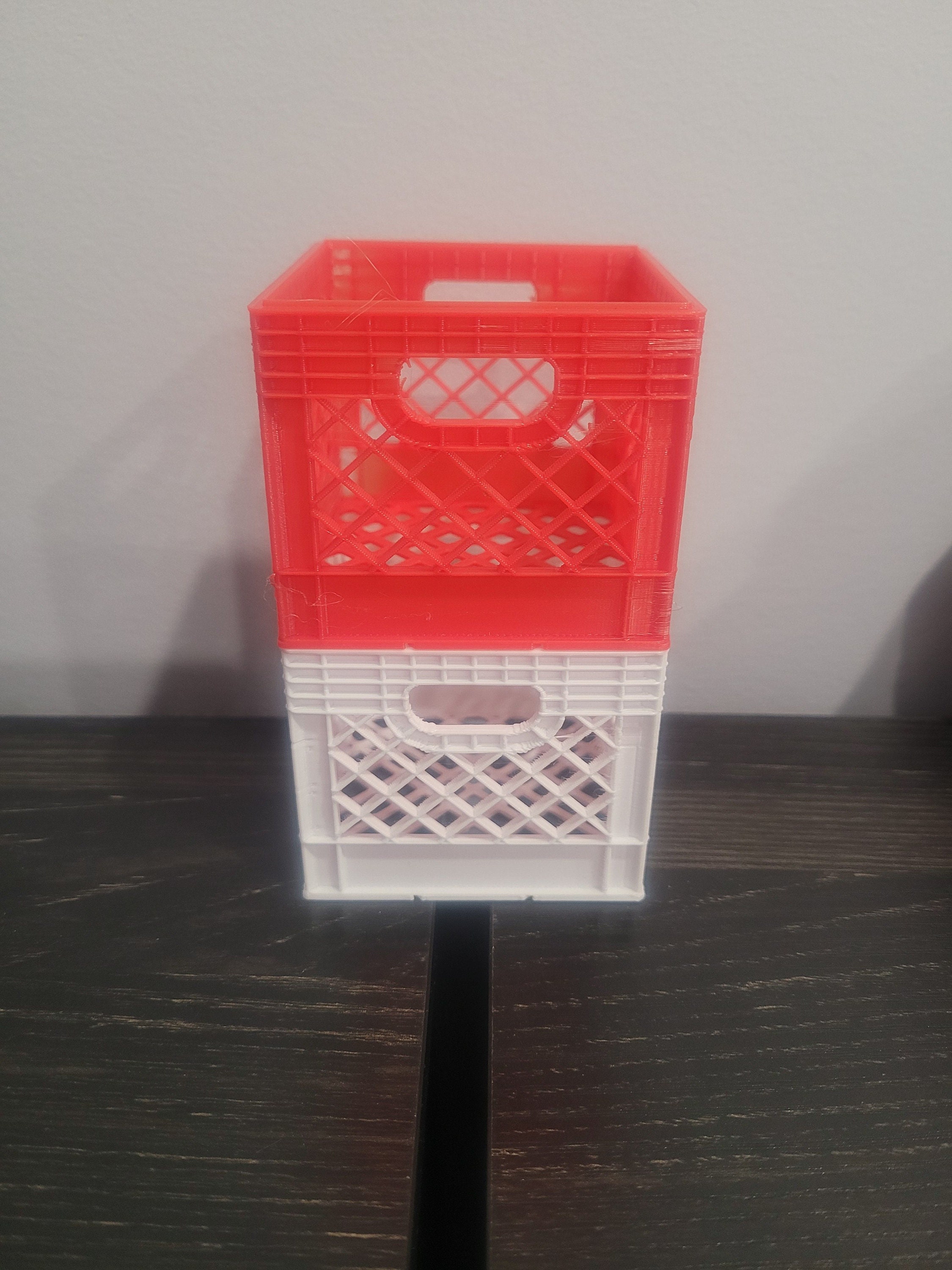 Mini Milk Crate Stackable 3 Pack - Etsy