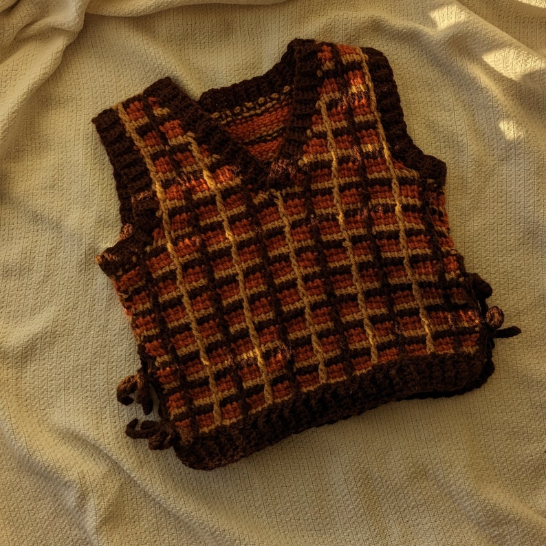Double Waffle Vest TUNISIAN CROCHET PATTERN - Etsy