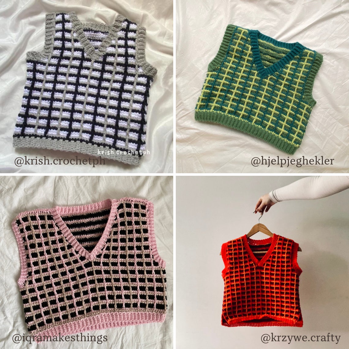 Double Waffle Vest TUNISIAN CROCHET PATTERN - Etsy