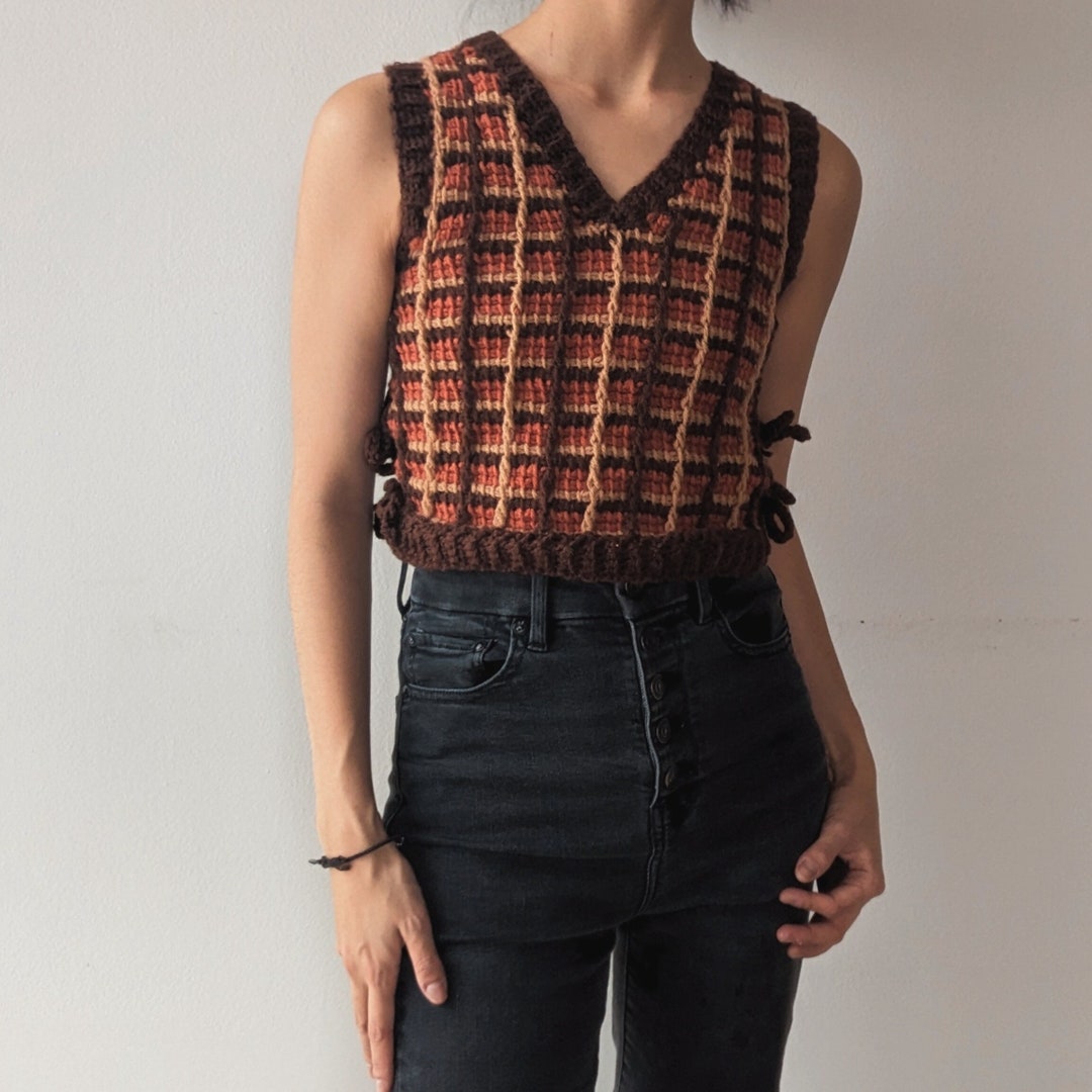 Double Waffle Vest TUNISIAN CROCHET PATTERN - Etsy