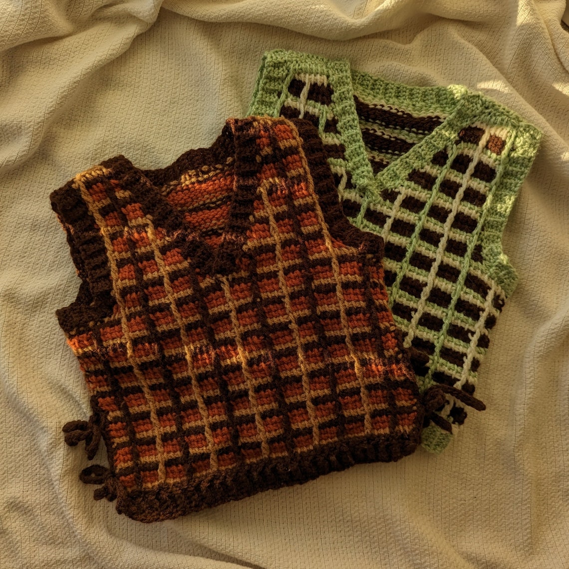 Double Waffle Vest TUNISIAN CROCHET PATTERN - Etsy