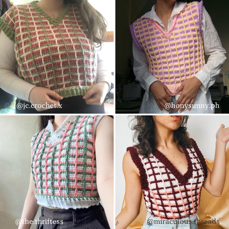 Double Waffle Vest TUNISIAN CROCHET PATTERN - Etsy