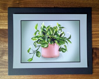 Pothos Art Print Botanical Art Print Pothos Plant Wall Art - Etsy