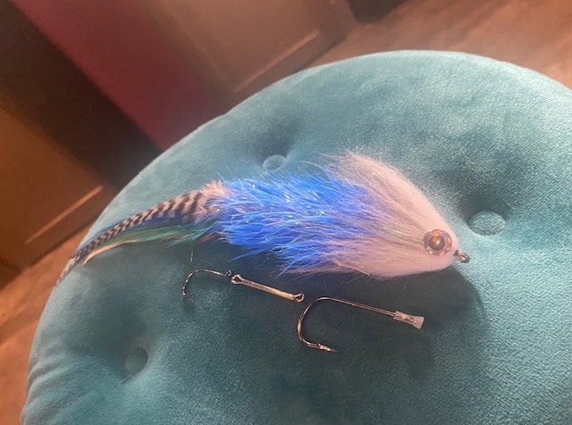 8'' Game Changer Fly Fishing Streamer in blue Ice Color Pattern With ...