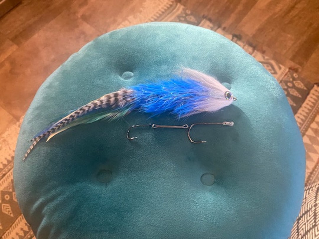 8'' Game Changer Fly Fishing Streamer in blue Ice Color Pattern With ...