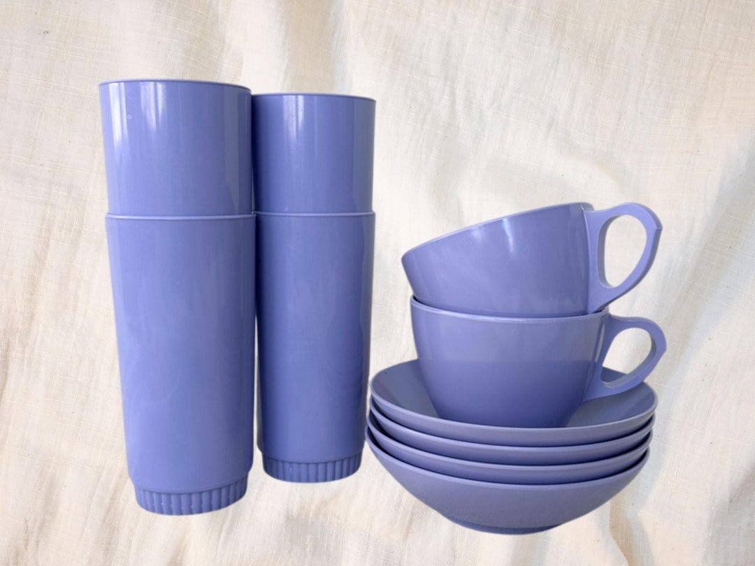 Set of Purple Royalon Melamine Dishes - 10 Pieces - Etsy