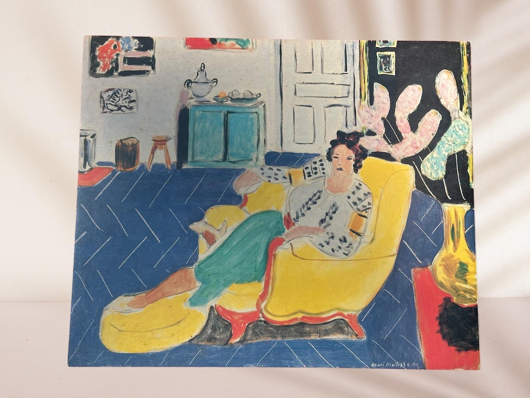 Matisse "woman Seated in an Armchair" Print on Foam Board - 11" X 9 3/ ...