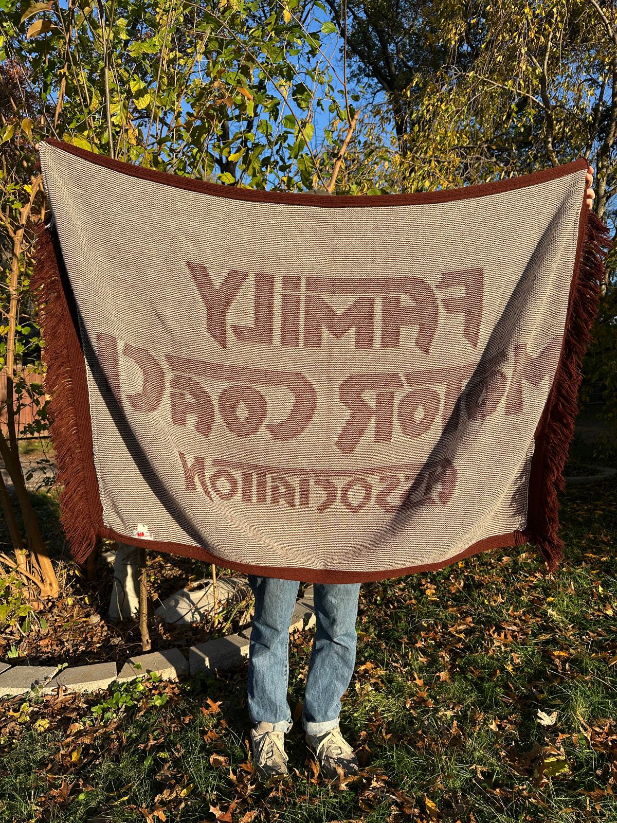 RARE Vintage Family Motor Coach Association Knit Throw Blanket - Etsy