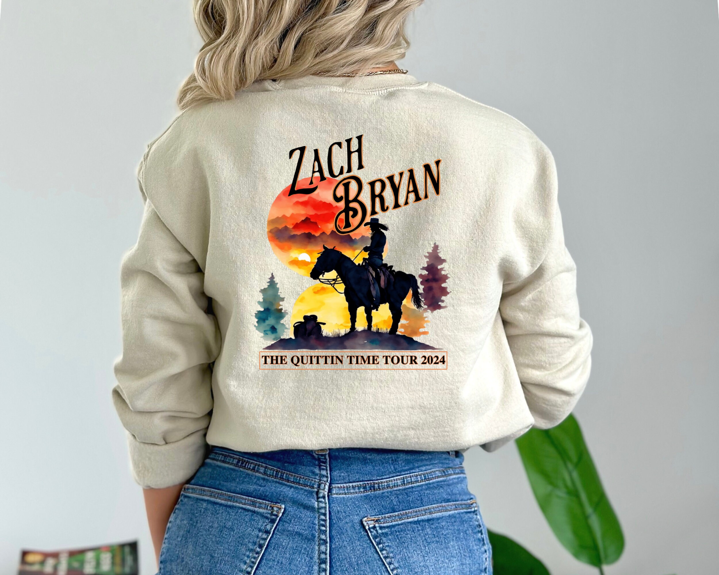 Zach Bryan The Quittin Time Tour 2024 Sweatshirt, Zach Bryan Merch sold ...
