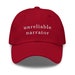 Unreliable Narrator, Dad Hat Aesthetic, Literature Gift Hat, Gift for ...