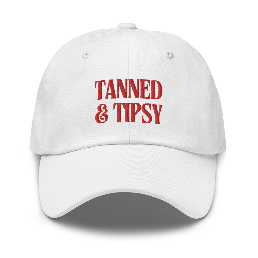 Tanned and Tipsy Hat, Trendy Hat, Summer Vacation, Funny Hat, Meme Hat ...