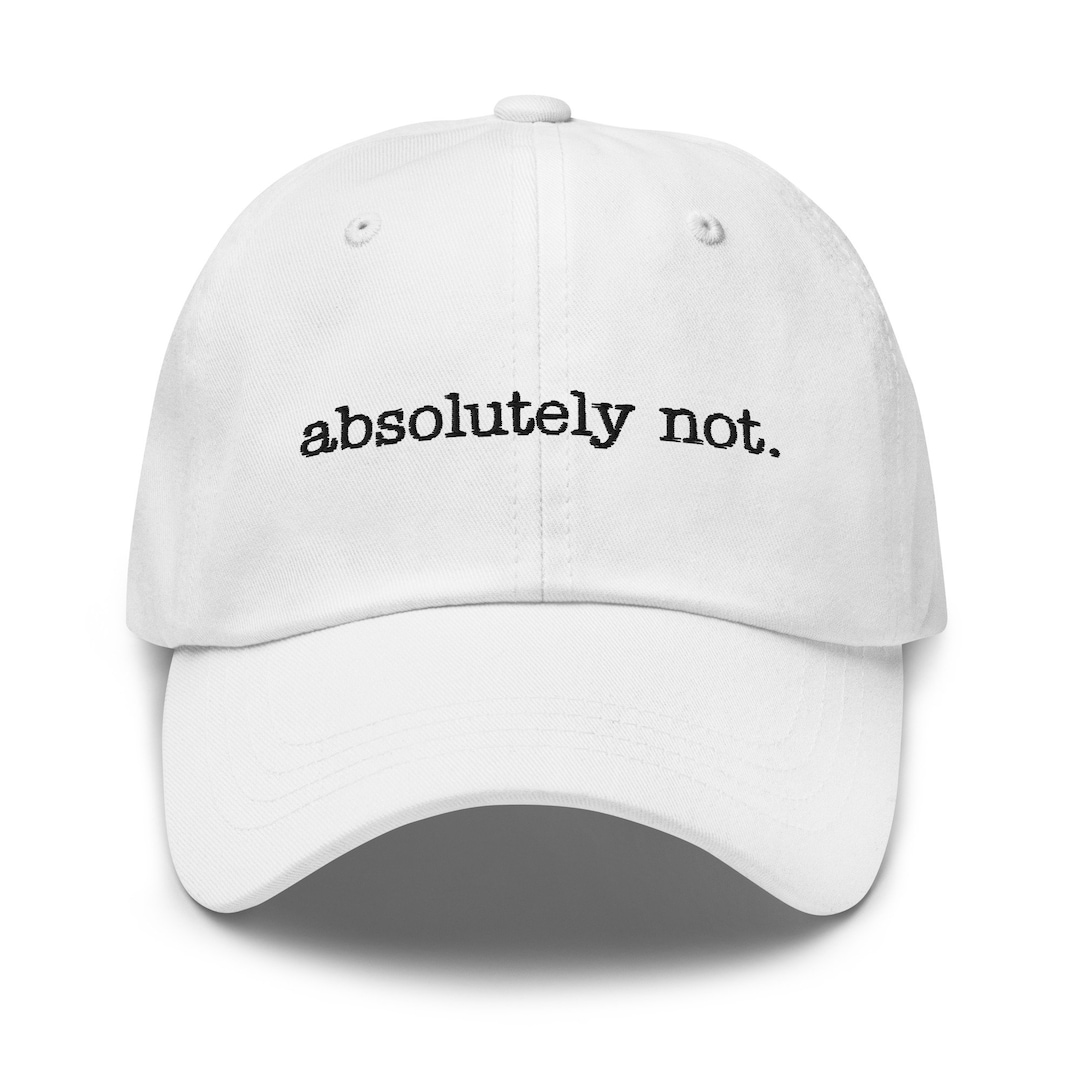 Absolutely Not Hat, Meme Hat, Funny Hat, Trendy Hat, Dad Hat Aesthetic ...